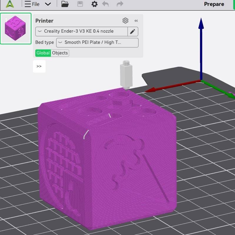 3D Printer Files | 3MF File | ICE CREAM STAMPER CUBE – FOR SENSORY PLAY ...