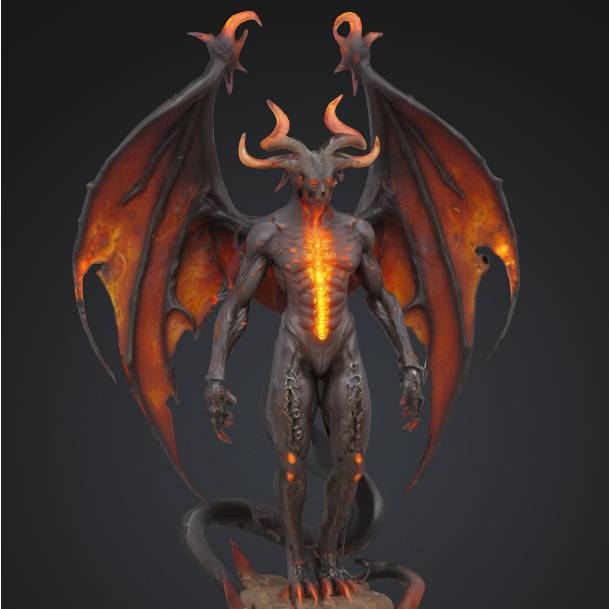 Free Other STL Download - FREE fire demonic monster game rpgby Warjacob