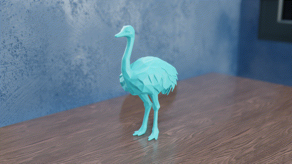 3D Printer Files | 3MF File | Low Poly Ostrich | Creality Cloud