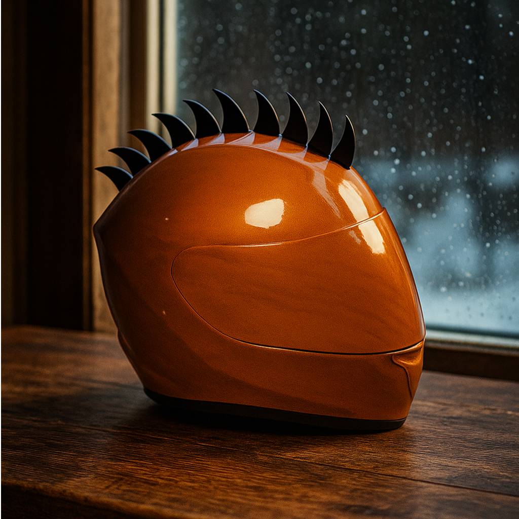 Other STL Download - Motorcycle Helmet Accessory crocodile toothby xEwolis