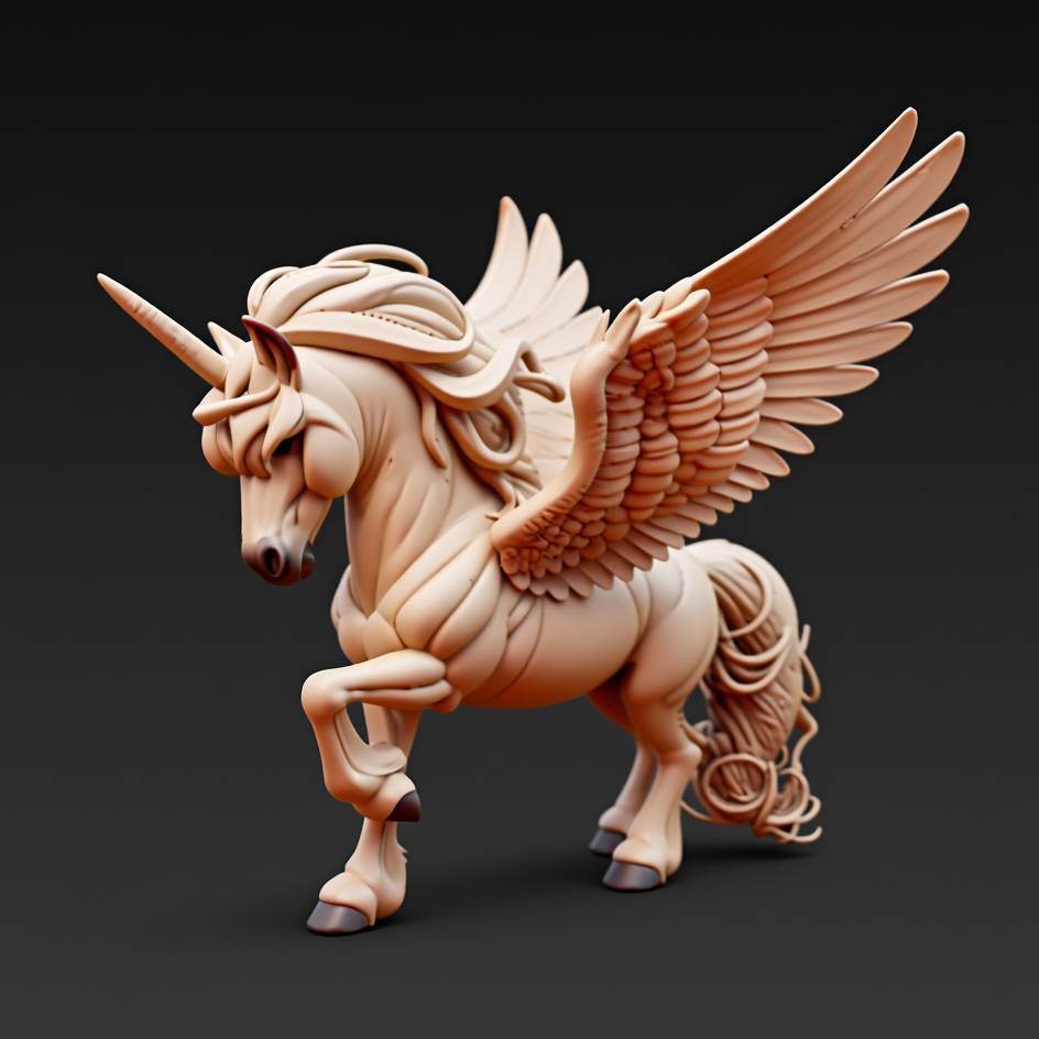 3D Printer Files | 3MF File | Miniature Unicorn 3D Model / Unicornio ...