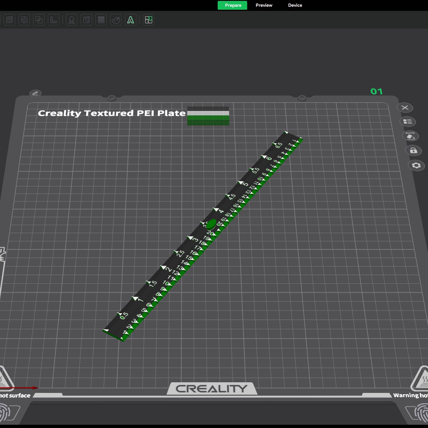 3D Printer Files | 3MF File | Gridfinity Ruler | Creality Cloud