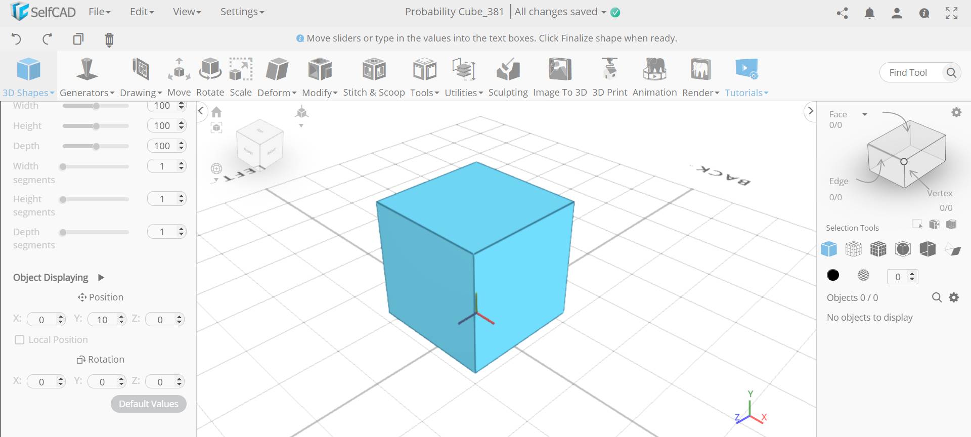 3D PROBABILITY CUBE