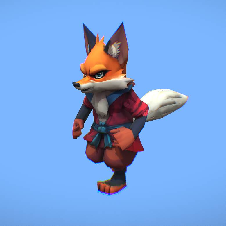 Characters & Creatures STL Descarga - Crimson Fang the Kung fu Fox - neagww