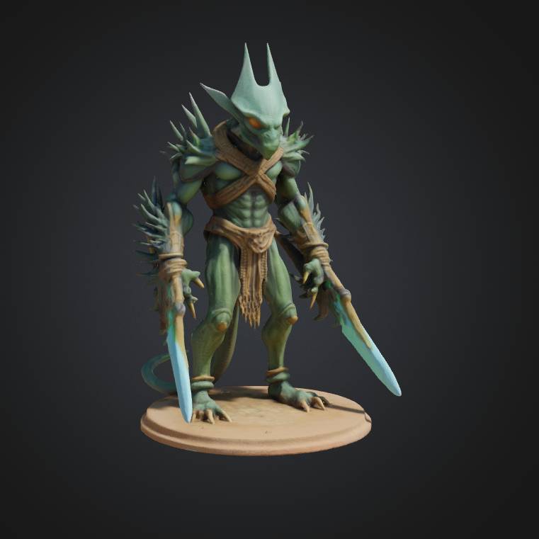 Characters & Creatures STL Download - alien gladiator game rpgby Warjacob