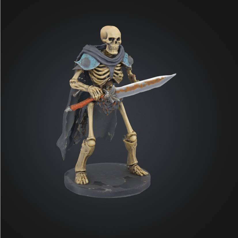 Characters & Creatures STL Download - skeleton warrior game rpgby Warjacob