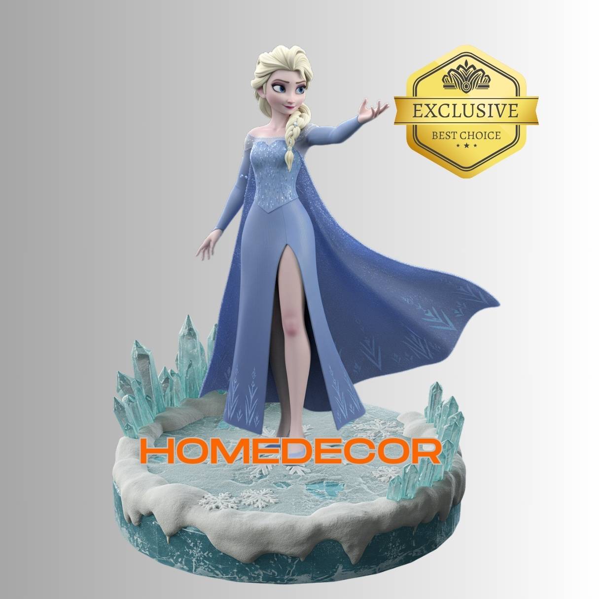 3D Printer Files | 3MF File | Elsa from Frozen with base | Creality Cloud