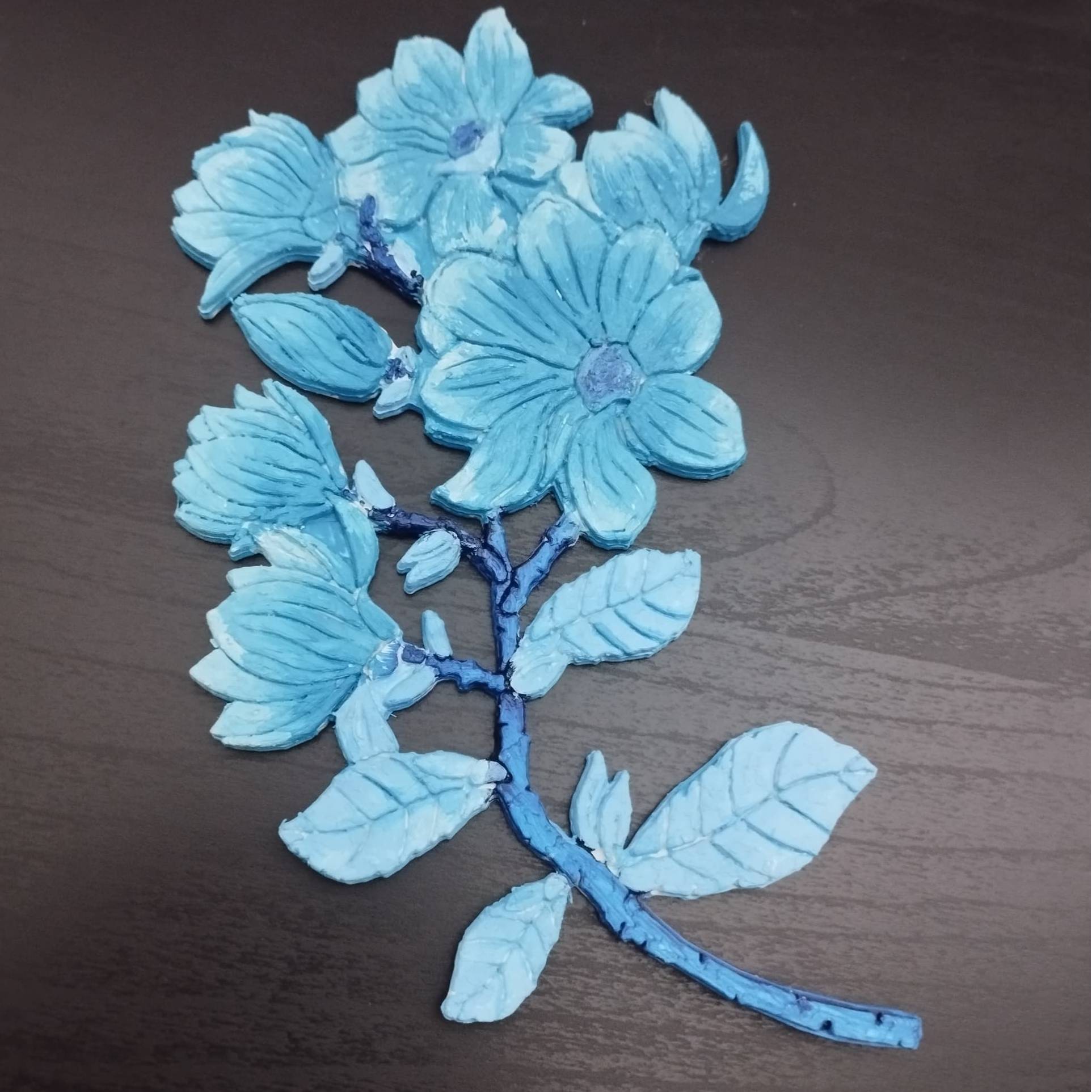 3D Printer Files | 3MF File | Magnolia Flower Bas Relief | Creality Cloud