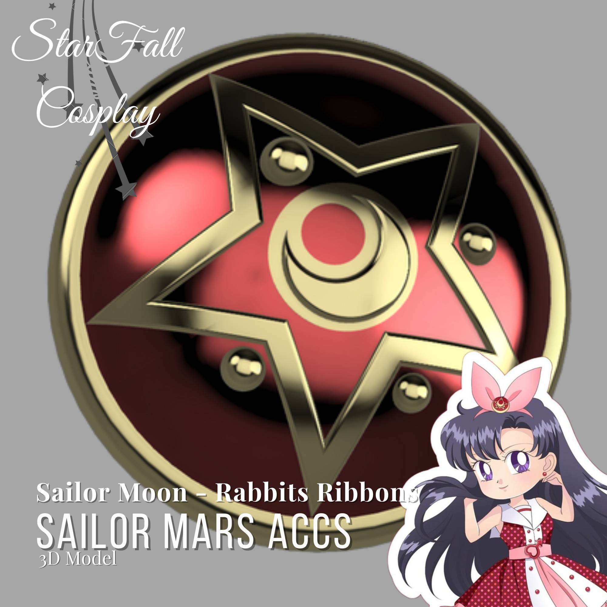 Cosplay STL Download - Mars Rabbit Ribbon Cosplay Accessoriesby ...