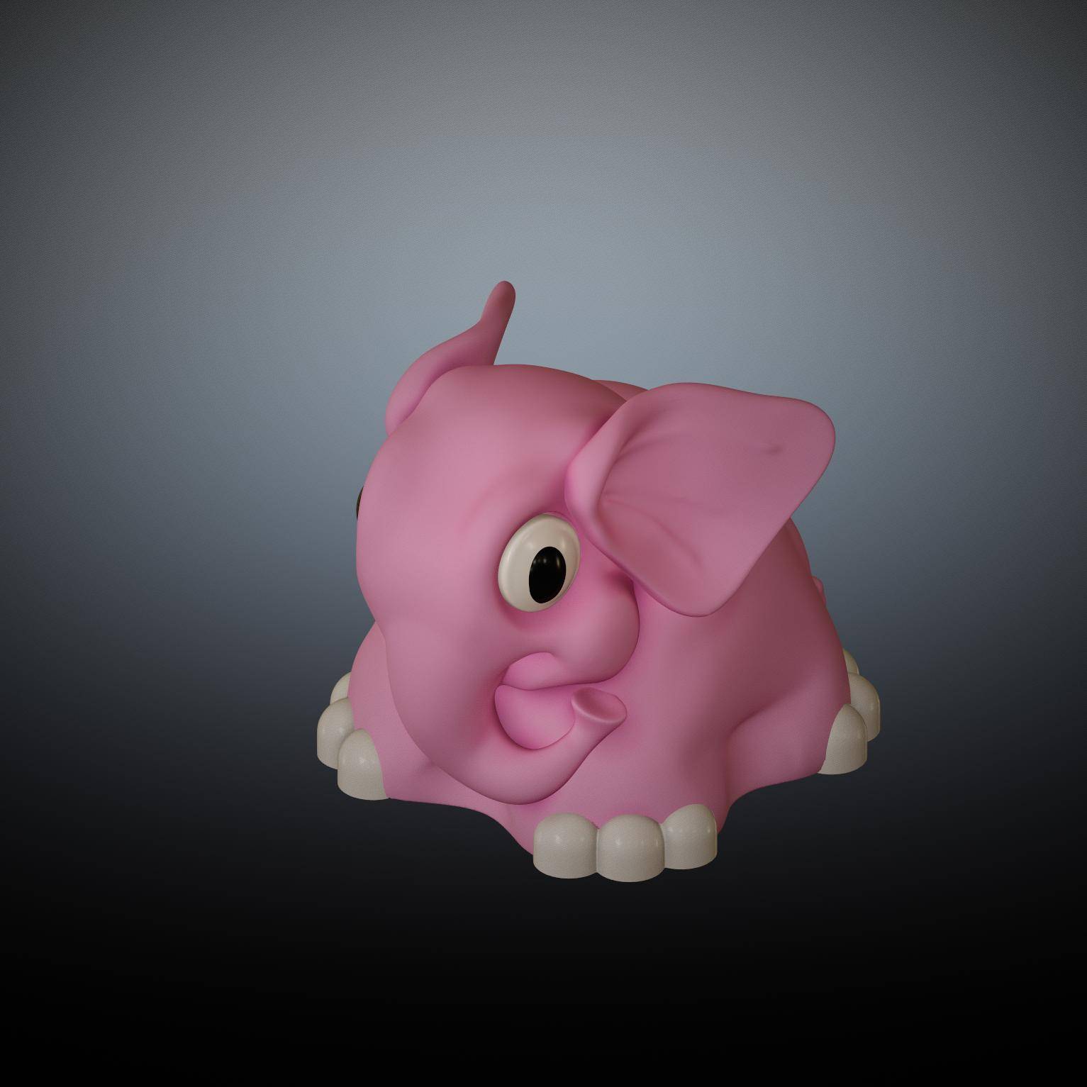 3D Printer Files | 3MF File | Cute 3D Model Elephant (Multi-part Plate Print) | Creality Cloud