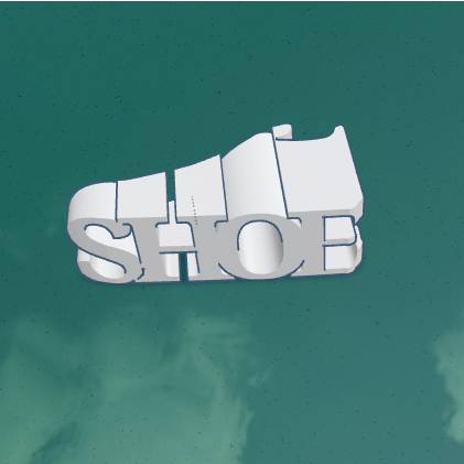 Free Home Decorations & Ornaments STL Download - Shoe Text Flip FREEby ...