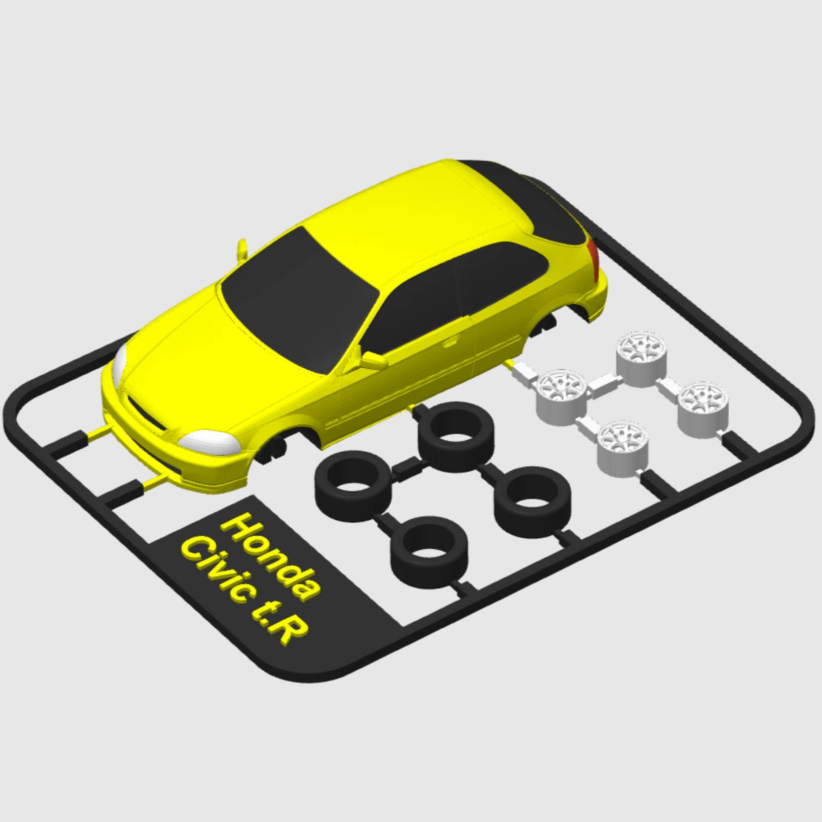 3D Printer Files | 3MF File | Honda Civic Type R kit card | Creality Cloud