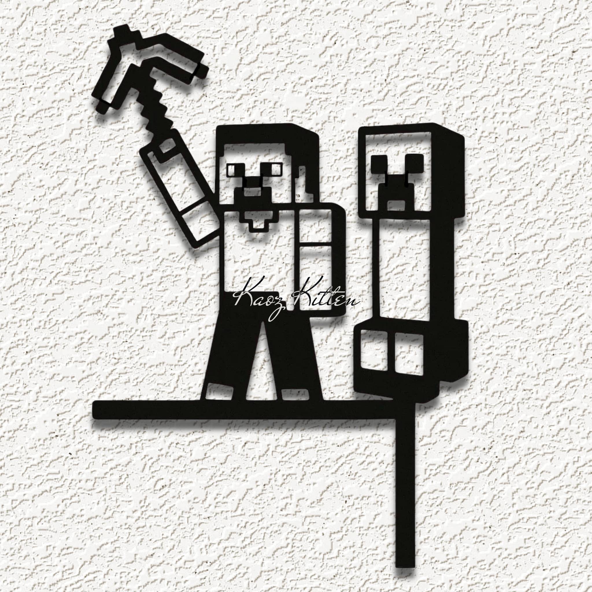 Home Decorations & Ornaments STL Download - minecraft steve creeper ...