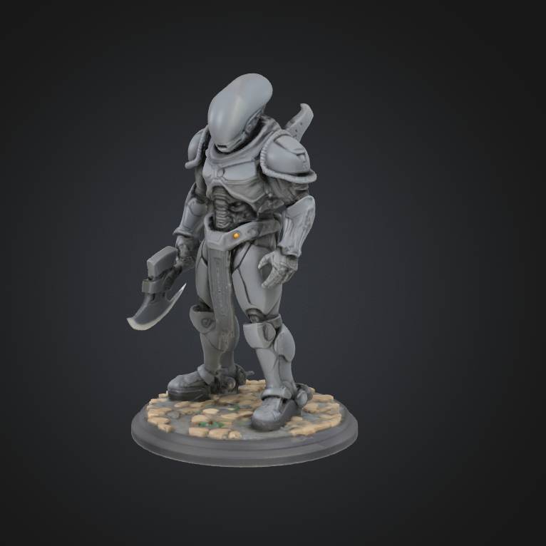 Characters & Creatures STL Download - sci-fi alien heavy trooper game ...