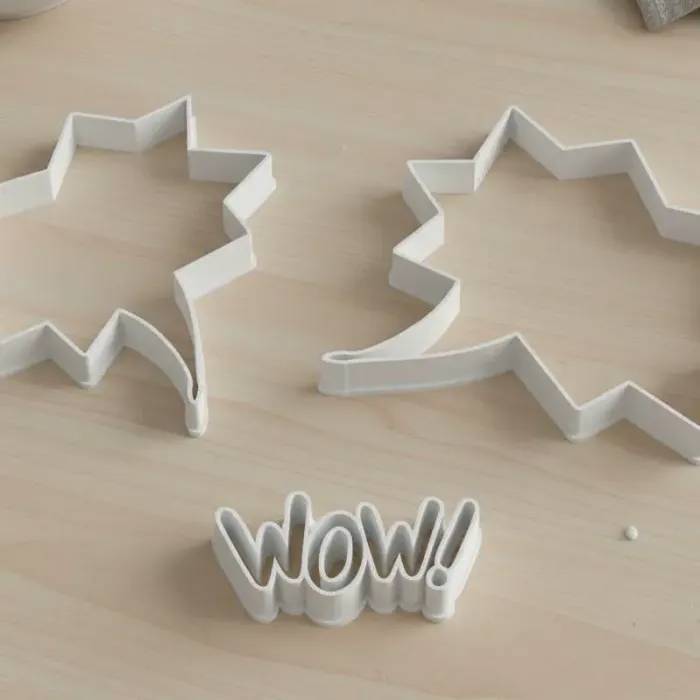 3D Printer Files | 3MF File | WOW! Comic Book Effect Cookie Cutter ...
