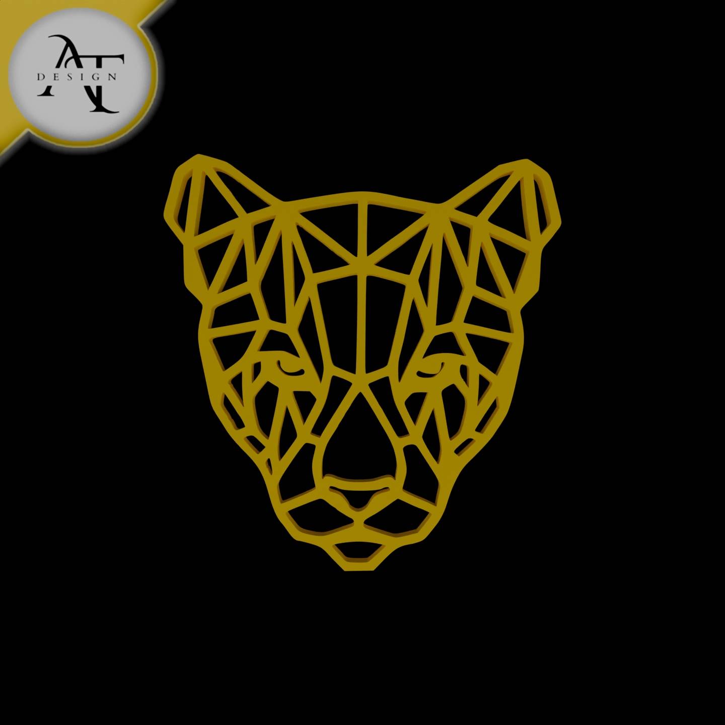 Home Decorations & Ornaments STL Download - Puma - Geometric - 2D Wall ...