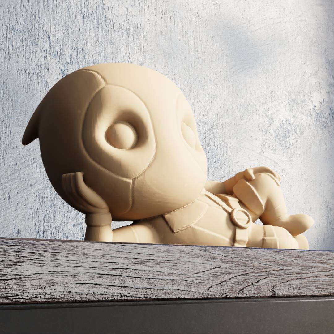 3D Printer Files | 3MF File | Lying Chibi Deadpool | Creality Cloud