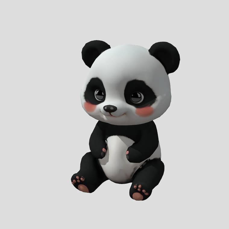 Characters & Creatures STL Download - Cute Pandaby neagww