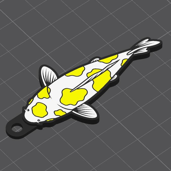 3D Printer Files | 3MF File | Hariwake Koi Fish Keychain / Keyring ...