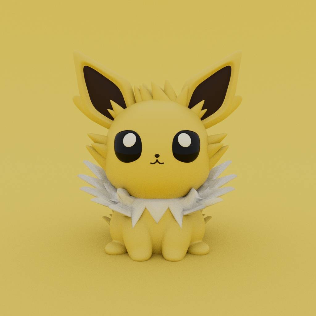 Characters & Creatures STL Download - Pokemon - Kawaii Jolteonby ...