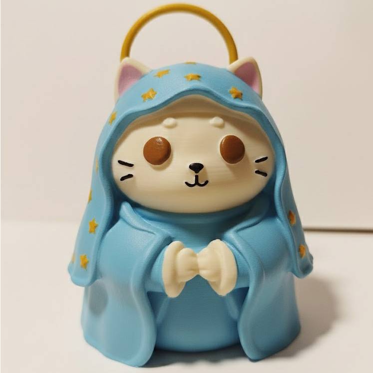 3D Druck Dateien | 3MF Datei | Chibi Cat Nativity Figures - Virgin Mary ...