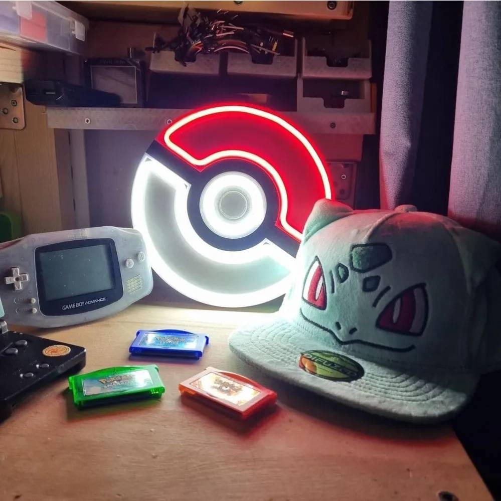 3D Printer Files | 3MF File | Neon Pokémon Lamp | Creality Cloud