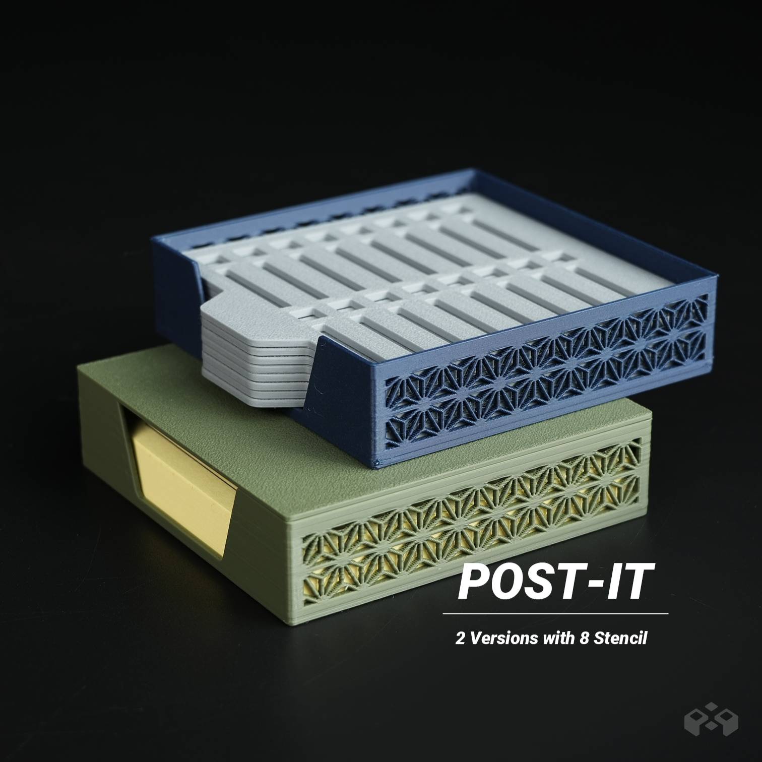 3D Printer Files | 3MF File | Kumiko Holder for Post-It Notes with 8 ...