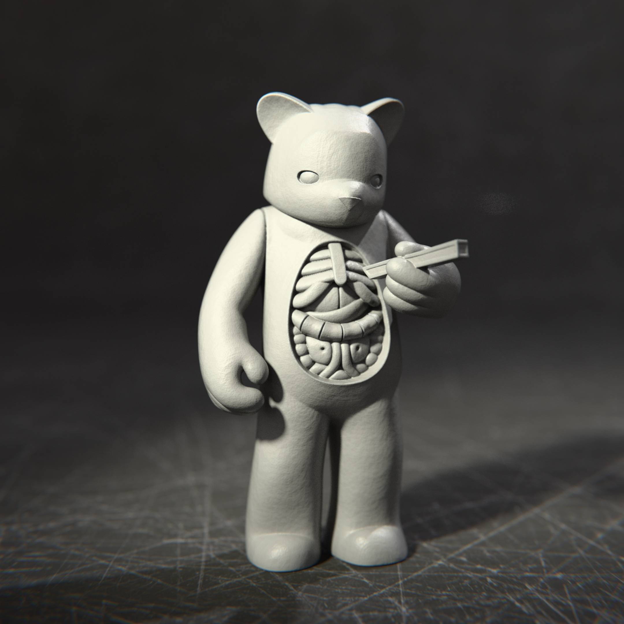 3D Printer Files | 3MF File | Creepy Bear Sculpture | Creality Cloud