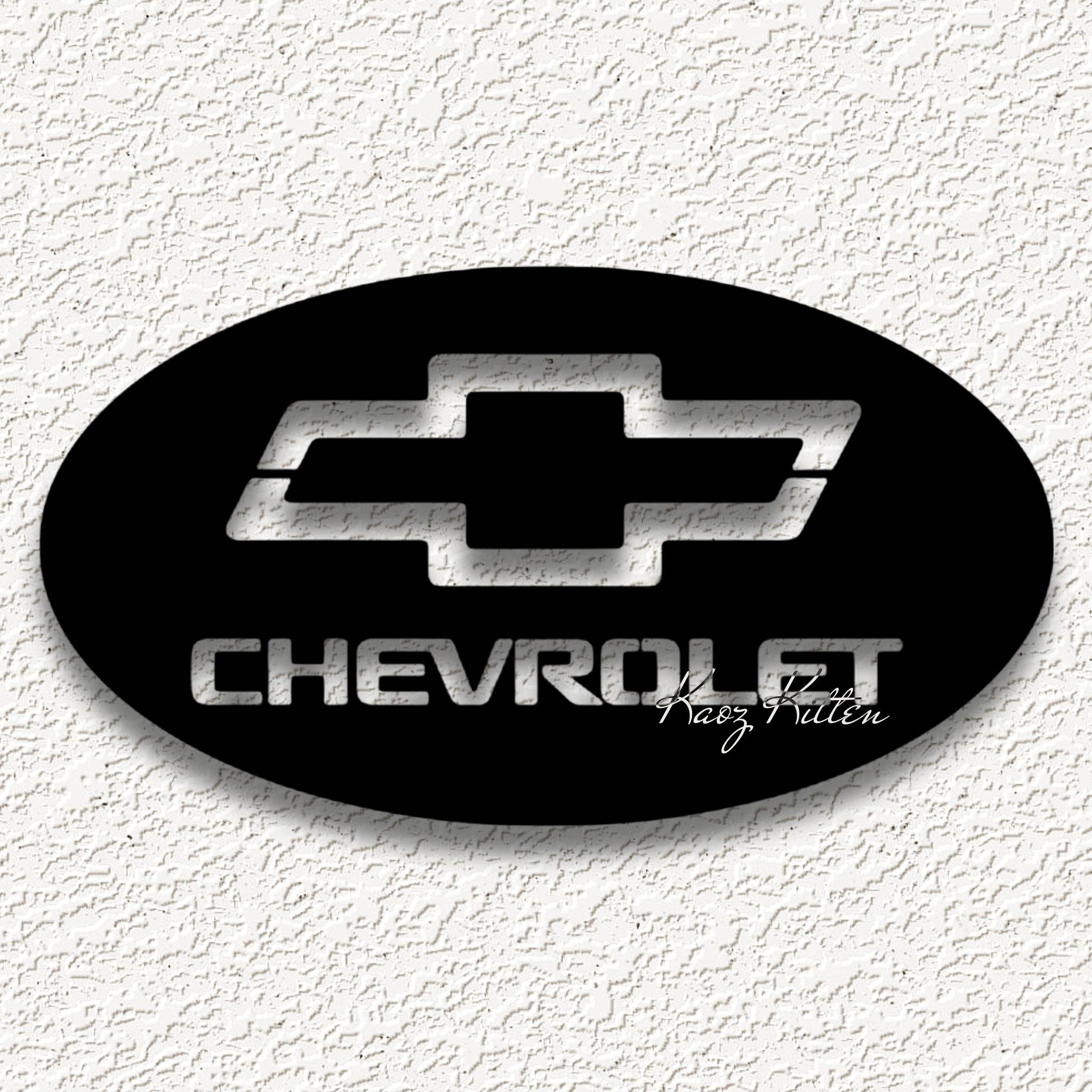 Sculptures & Artworks STL Download - chevrolet chevy emblem logo wall ...