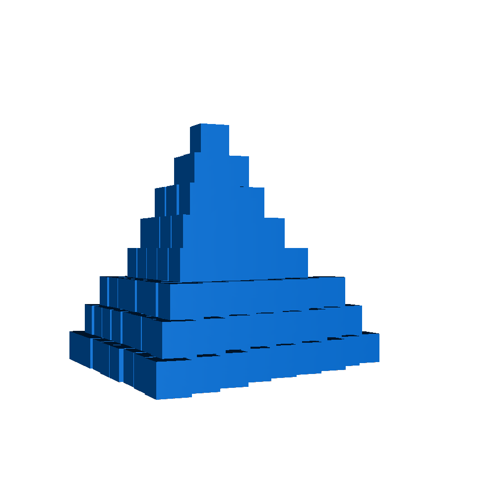 Free Digital Art STL Download - A Pyramid made of Blocksby El Líder Pantera