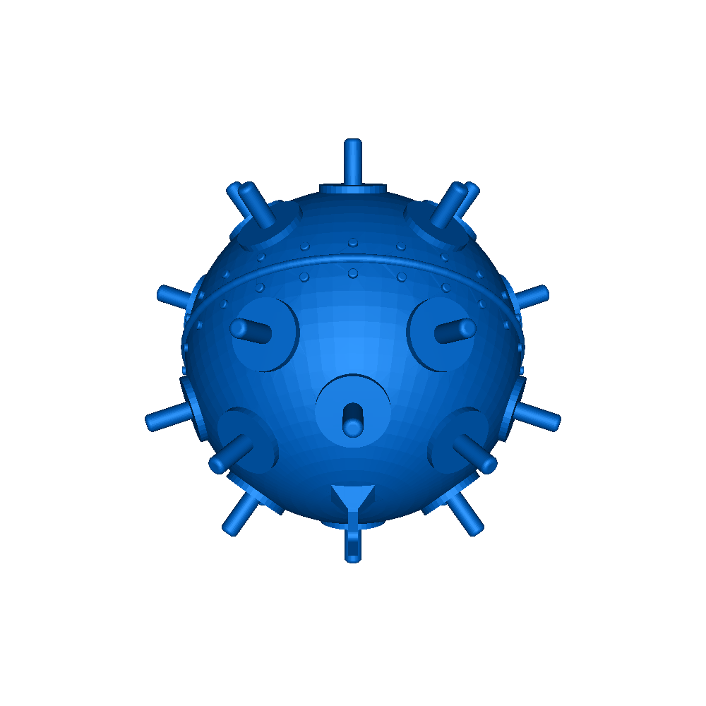Free Vehicles & Machinery STL Download - sea mine with chainby Piotr Rożek