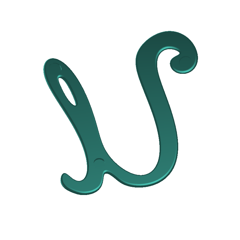 Free Home Decorations & Ornaments STL Download - Fridge Magnet letter U ...