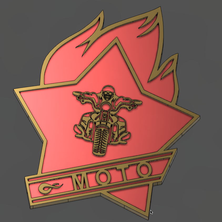 3D Printer Files | 3MF File | Moto Badge | Creality Cloud