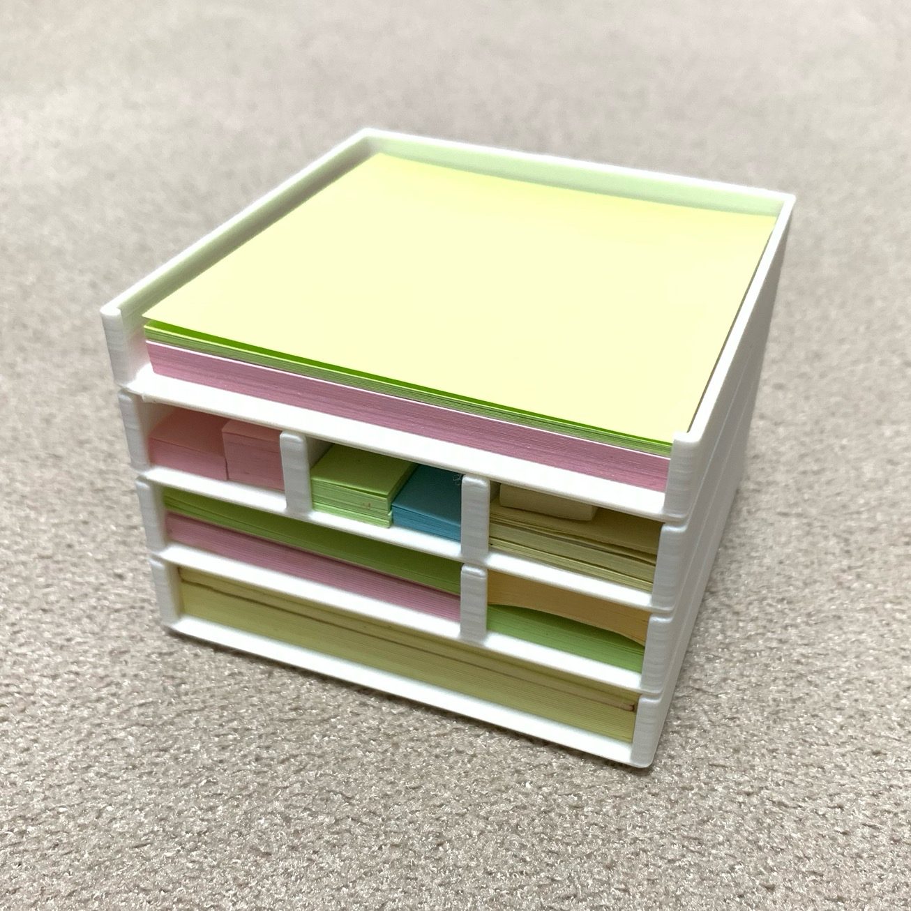 Free Stationery & Learning Tools STL Download - Sticky note stacking ...