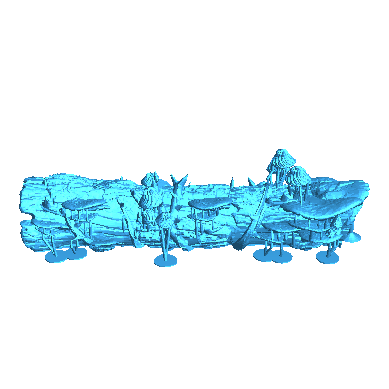 Characters & Creatures STL Download - Fallen Log with Mushroomsby M3DM