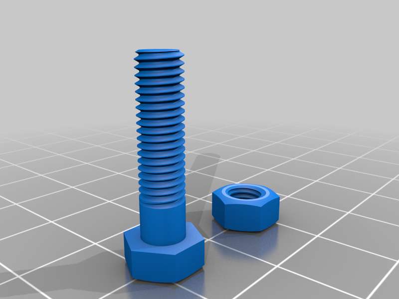 20 mm nuts and bolts m3 - m16 | 3D models download | Creality Cloud