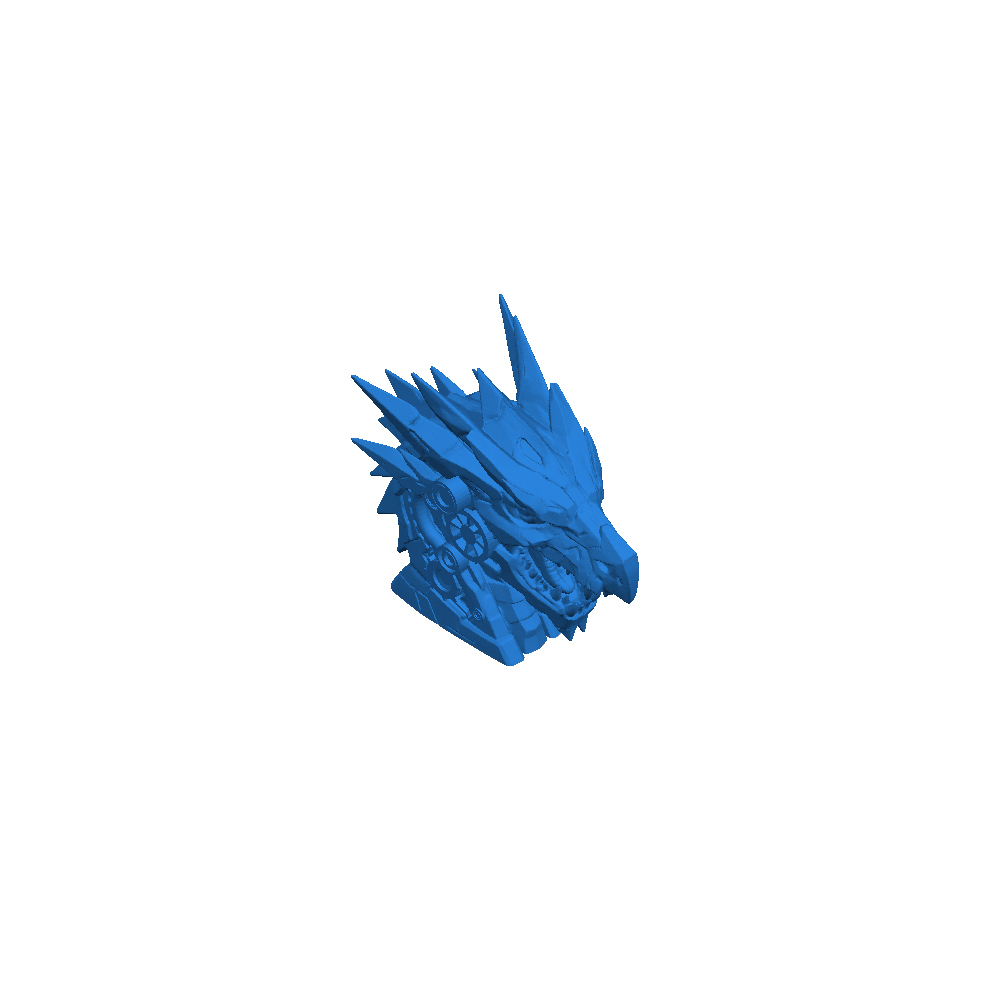 3D Printer Files | 3MF File | dragon Mecha head | Creality Cloud