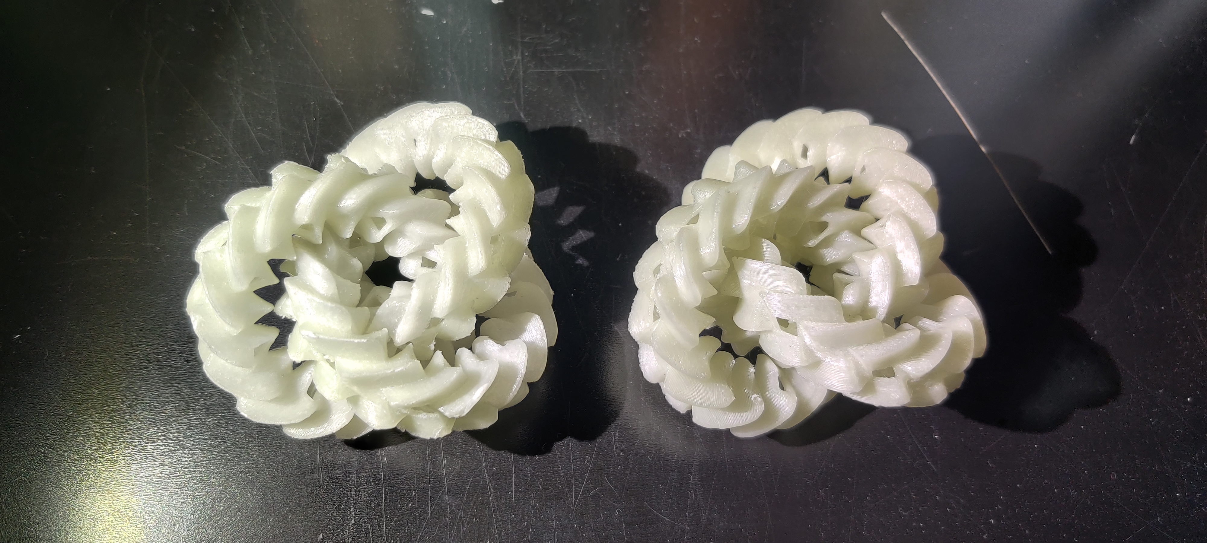 Printed in Glow PLA with supports. | Creality Cloud
