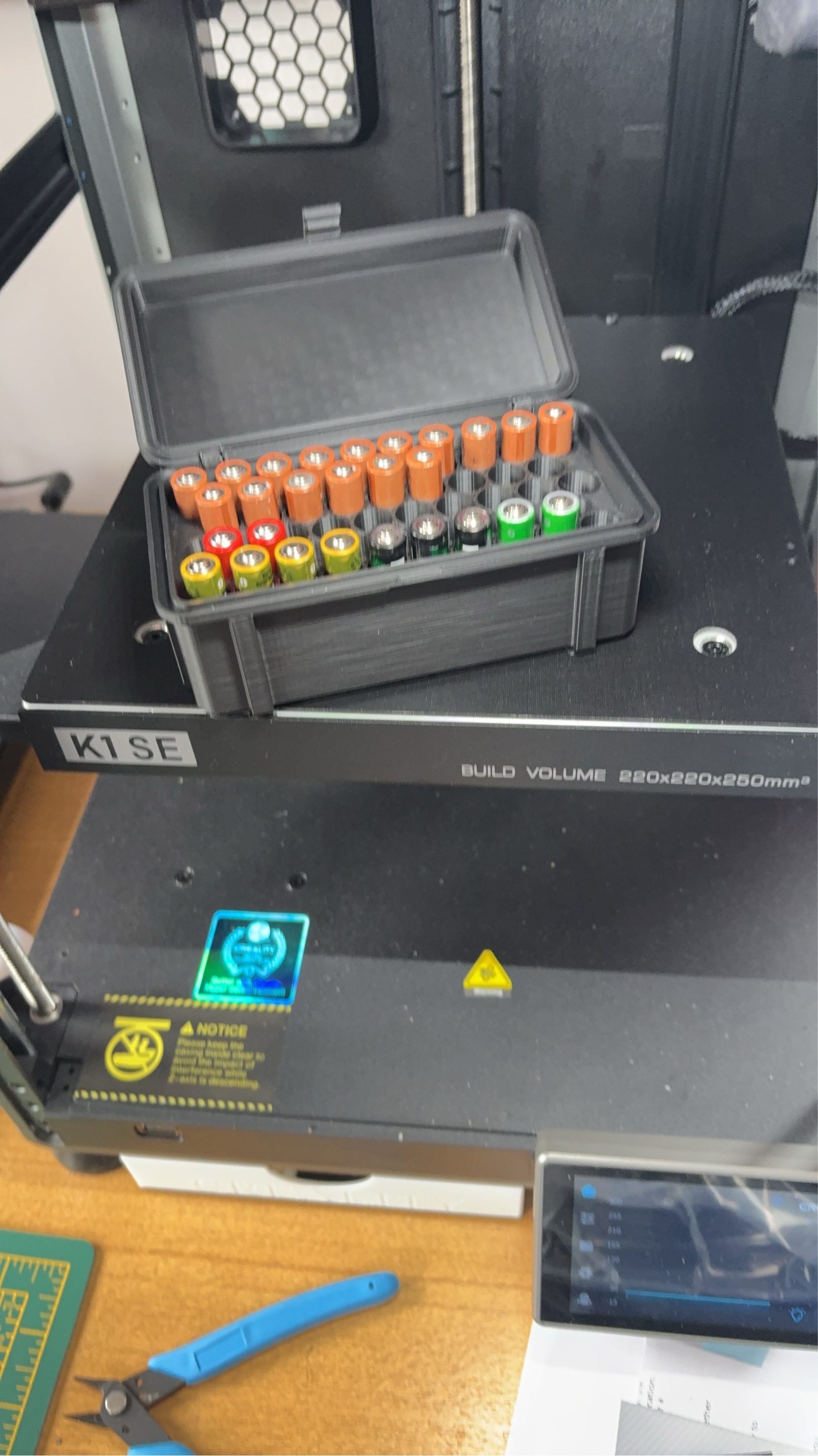 Another successful print finished a AAA Battery box to go with the AA Battery box printed ...