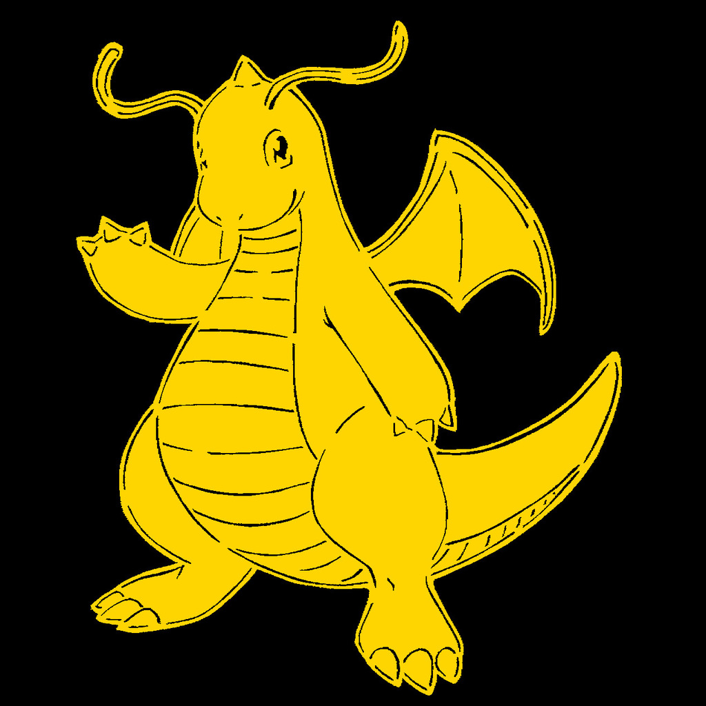 149 Dragonite stencil + 2D | 3D models download | Creality Cloud