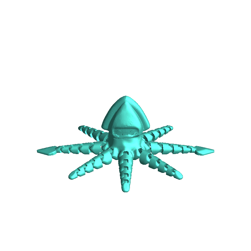 Free Characters & Creatures STL Download - Mini Squid with feeding ...