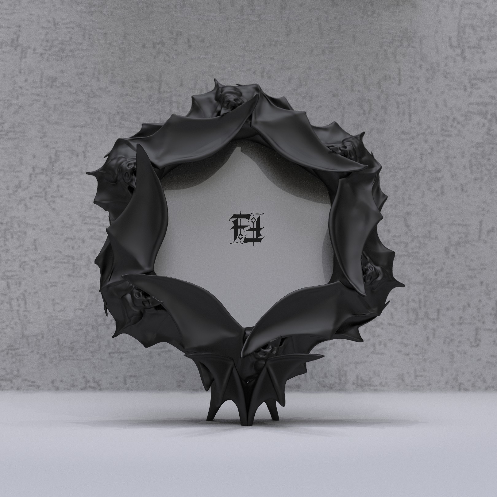 Home Decorations & Ornaments STL Download - Frame n13 Bats gothic dark ...