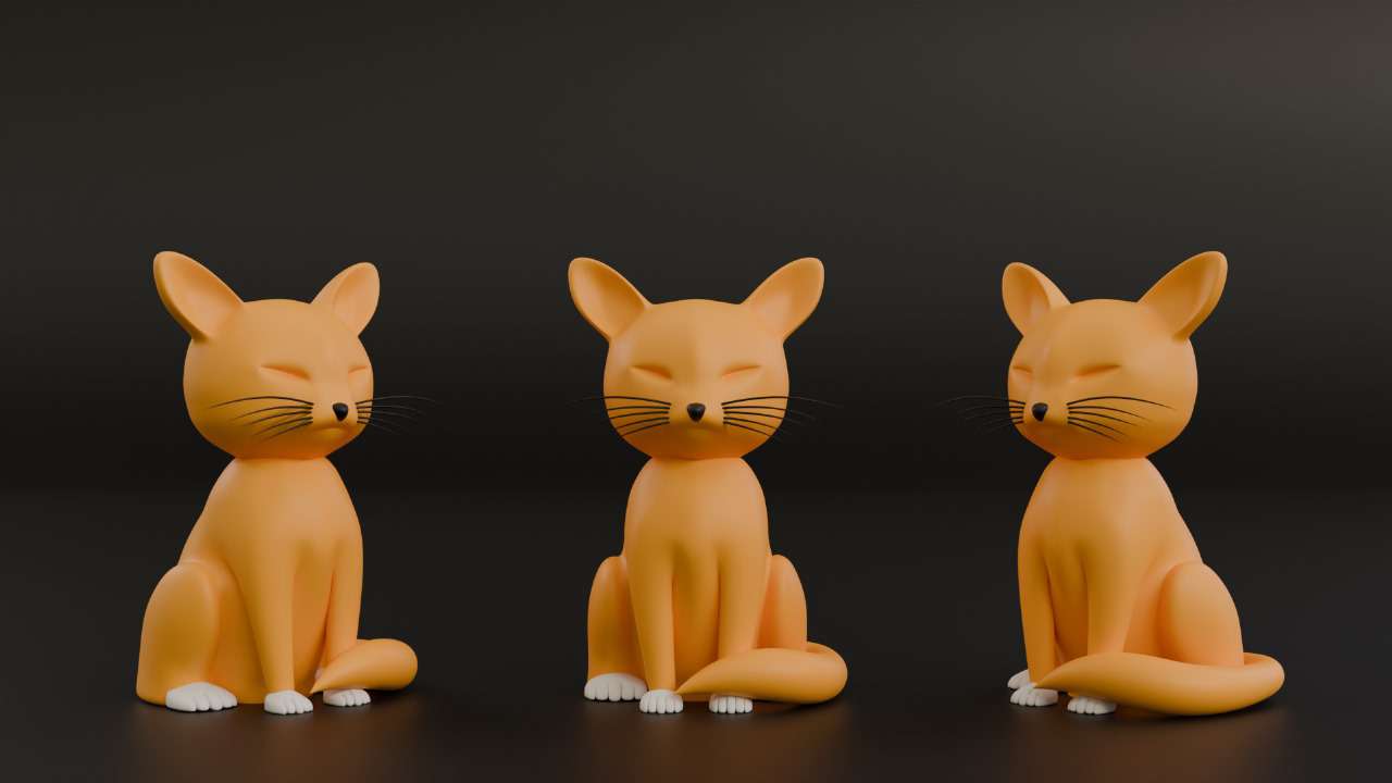 Characters & CreaturesSTL 다운로드 -cat models - Vincent Art