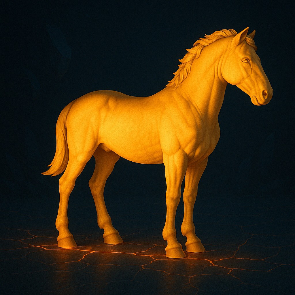 Sculptures & Artworks STL Download - 4 models of HORSES by Nelea N²C³R