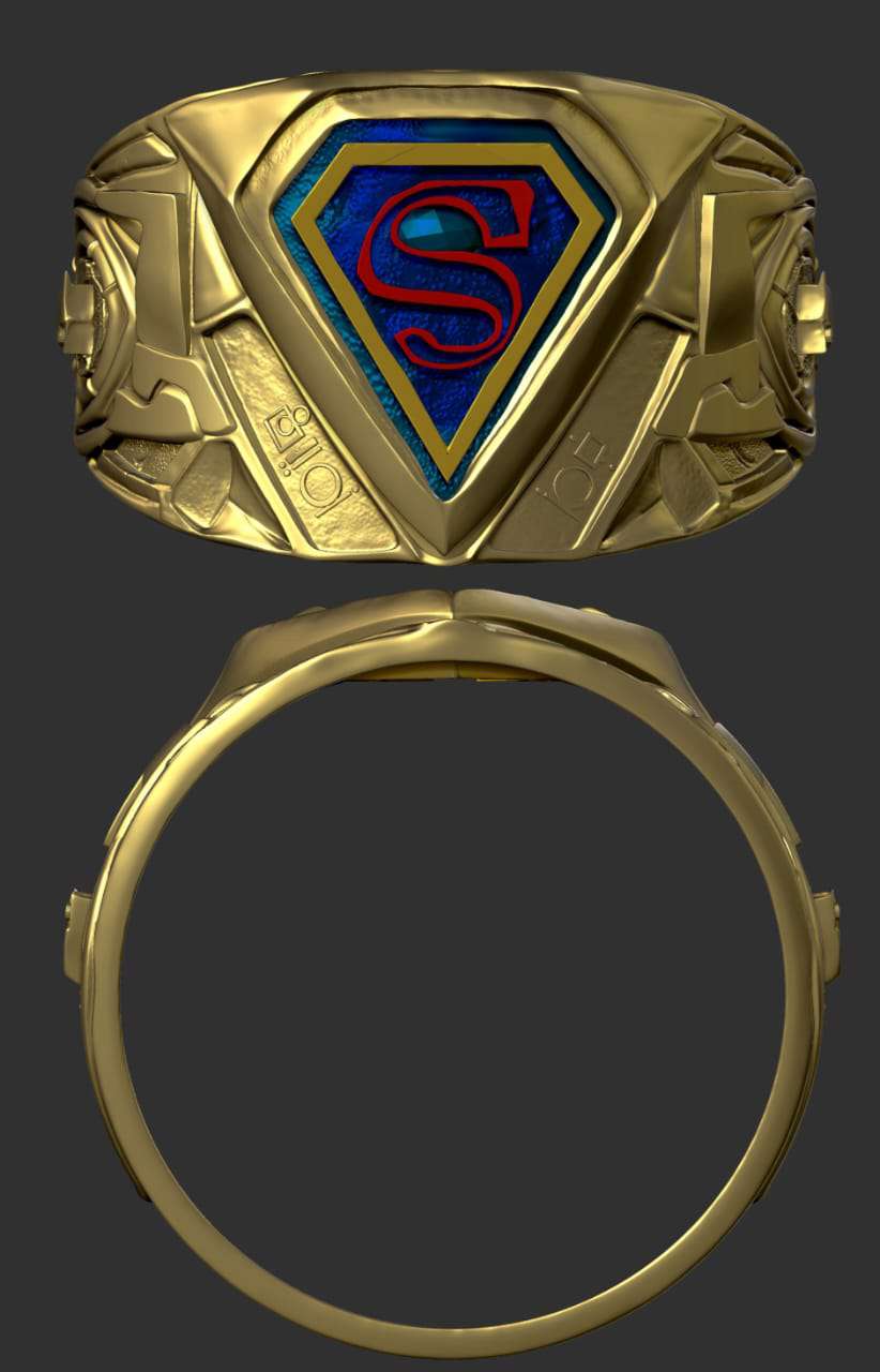 Superman Ring, Jewelry, League, Ring, Cosplay. | 3D models download ...