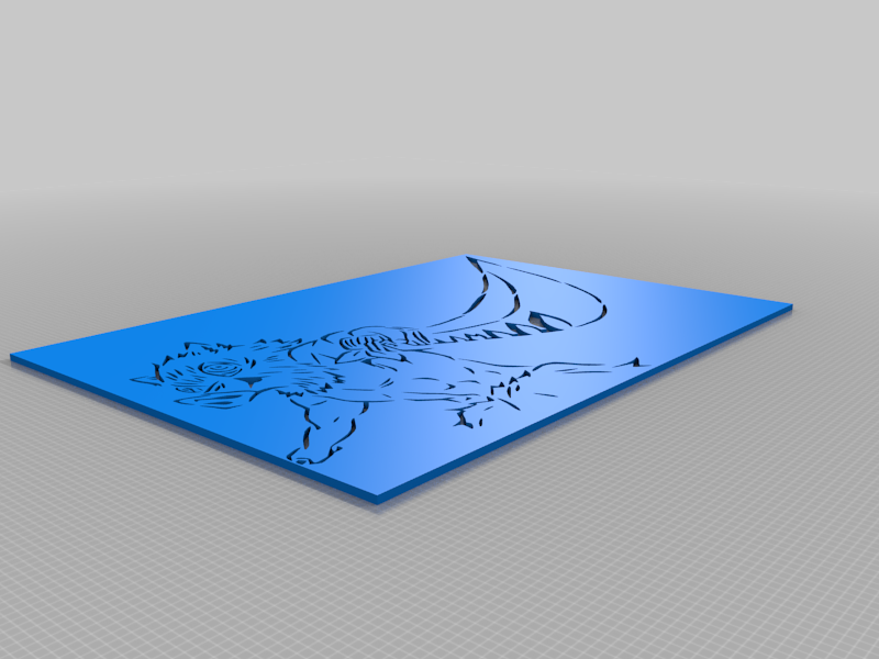 Inosuke Hashibira stencil 3 | 3D models download | Creality Cloud