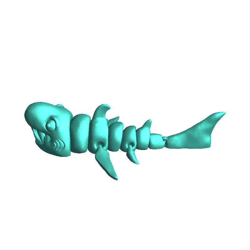 Board Games & Card Games STL Download - Flexi Print-in-Place Sharkby ...