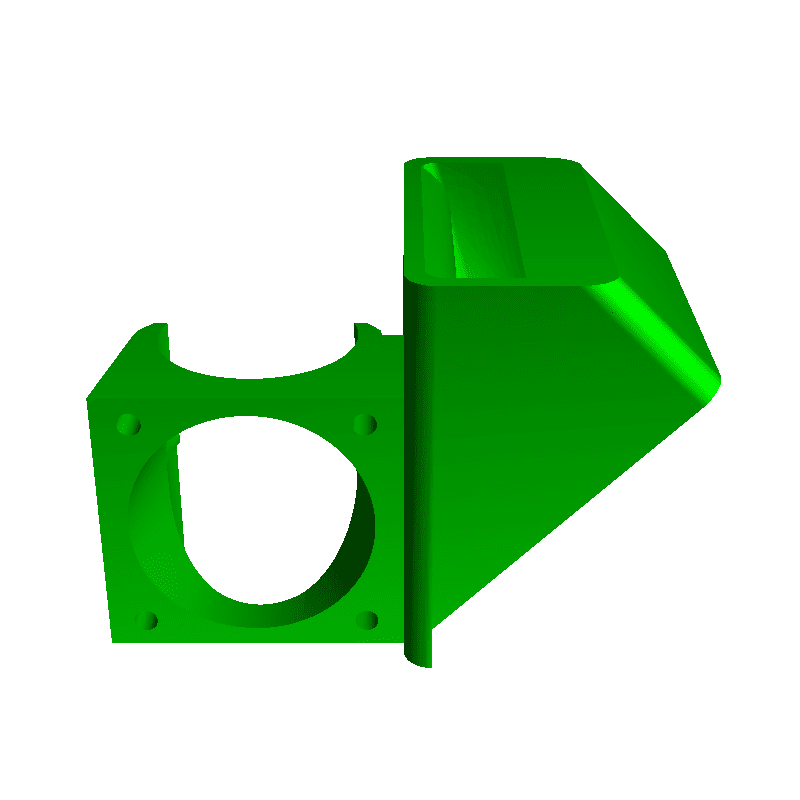 Free 3D Printer Parts STL Download - E3D V6 Fan Duct with 40mm Part ...