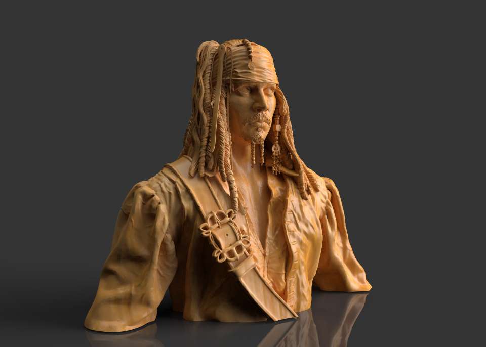 Captain Jack Sparrow bust Johnny Depp | 3D-Modelle herunterladen ...
