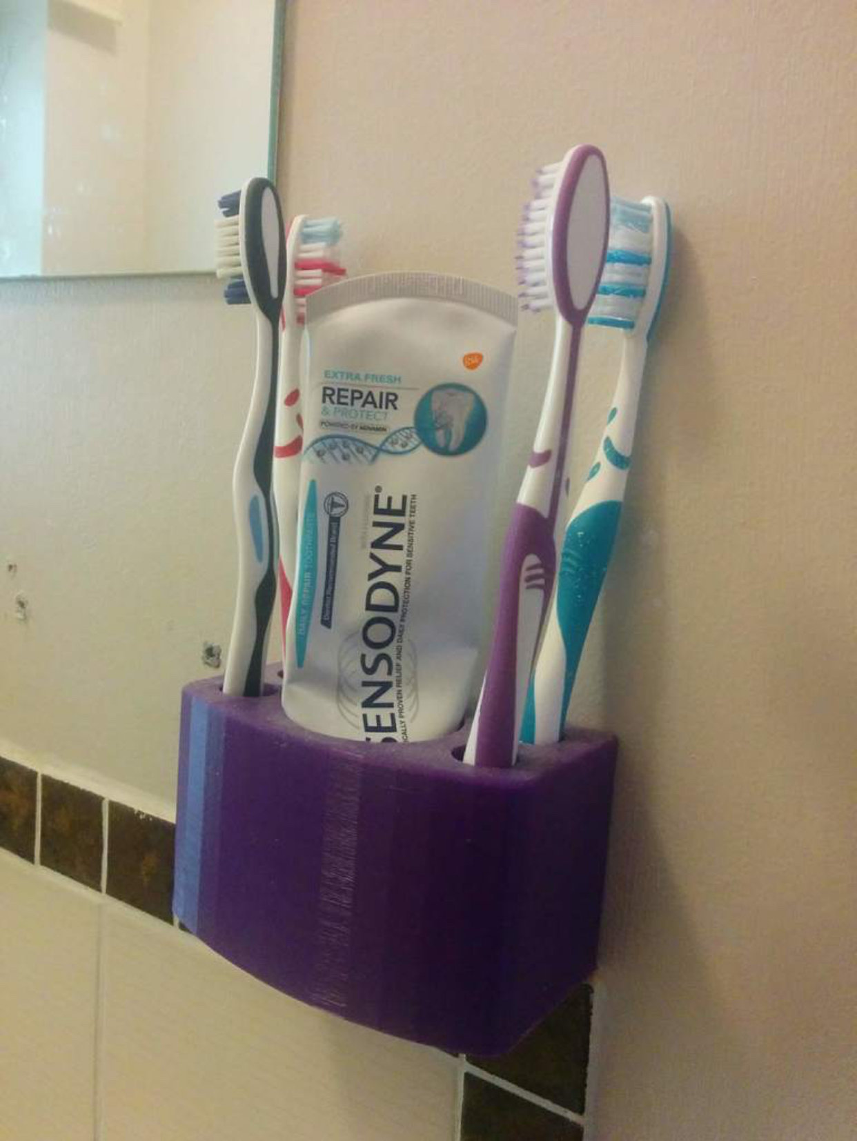 3D Printer Files | 3MF File | Toothbrush and Toothpaste Holder ...